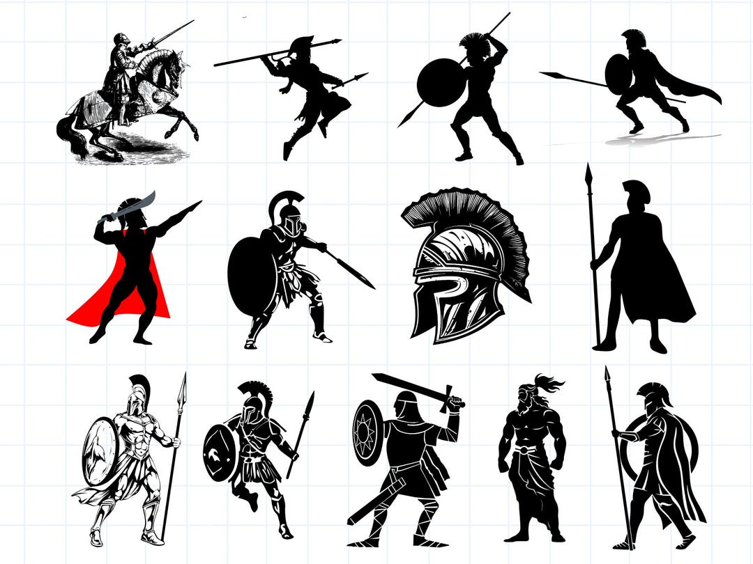 Spartan Svg Bundle, Spartan Vector, Spartan Helmet Svg, Warrior Svg ...