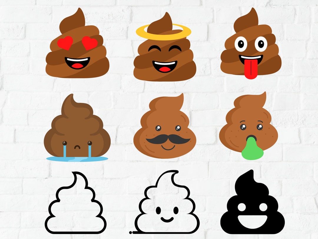 Poop Emoji SVG, Poop Emoji Svg Bundle, Poop Emoji Clipart, Poop Svg ...