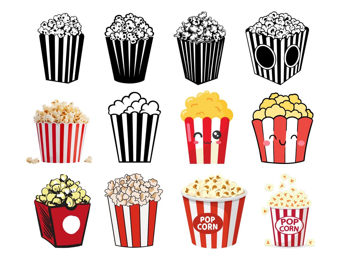 Popcorn Svg Bundle\ Popcorn Png\ Pop Corn Svg\ Popcorn Clip Art\ Movie ...