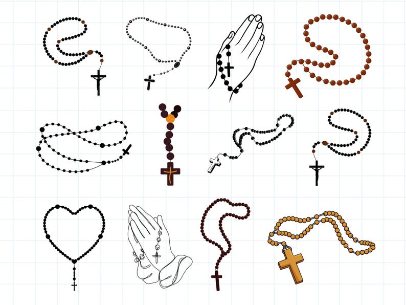 Rosary Svg Rosary Beads Svg Rosary Svg Cut Rosary Cricut Rosary Clipart ...