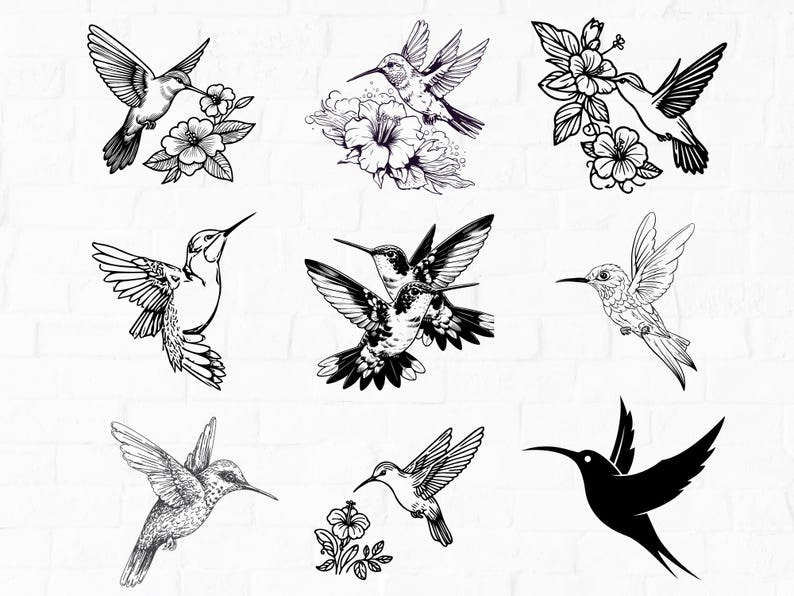 Hummingbird SVG, Bird Svg, Flying Bird Svg, Hummingbird Cricut, Bird ...