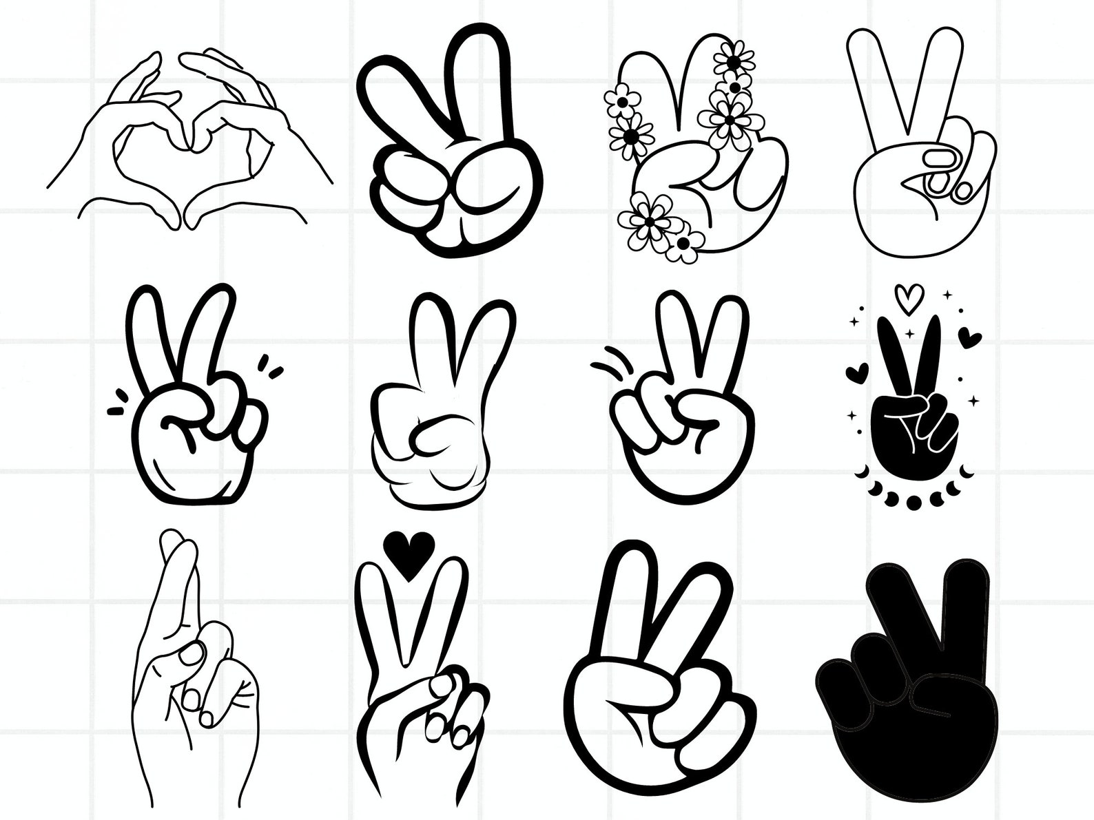 Peace Hand Svg Peace Sign Svg Cricut Peace Finger Svg Hand Symbol 1851