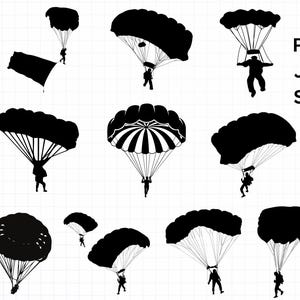 Parachute Svg Bundle, Skydiving SVG, Aerial SVG, Instant Download ...
