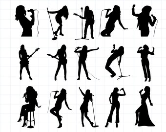 Singer Svg, Singing People Svg, Women Singing Song , Dancing and ...