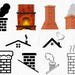 Chimney SVG, Chimney PNG, Brick Clipart, Brick Chimney Svg, House Roof ...