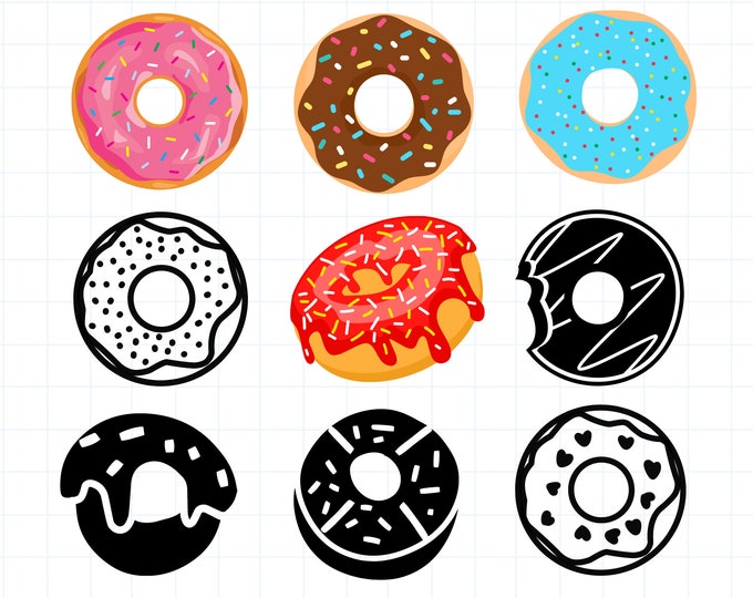 Donut SVG - Etsy