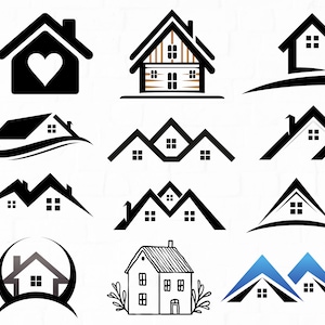House Roof Svg Bundle, House Roof Clipart for Cricut, Roof Silhouette ...