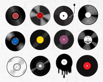 Vinyl Record SVG Bundle, Vinyl Record Dxf, Vinyl Record Vector, Vinyl ...