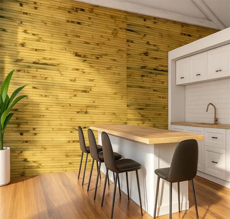 Natural Bamboo Wall Paneling - Eco-friendly 12x96 Inch Pole Wrap for ...