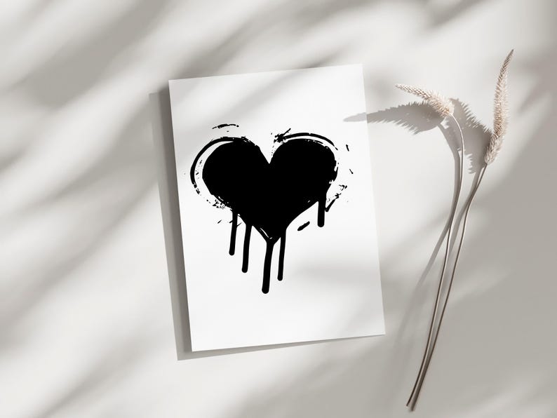 Dripping Heart SVG, Love SVG, Hearts Svg, Melting Heart SVG, Black ...