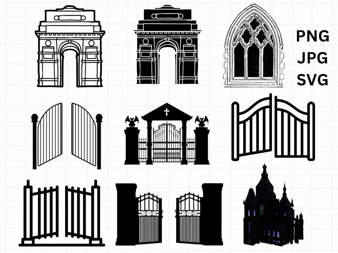 Gate SVG Bundle, Gate Silhouette, House Gate Svg, Gate Vector, Gate ...