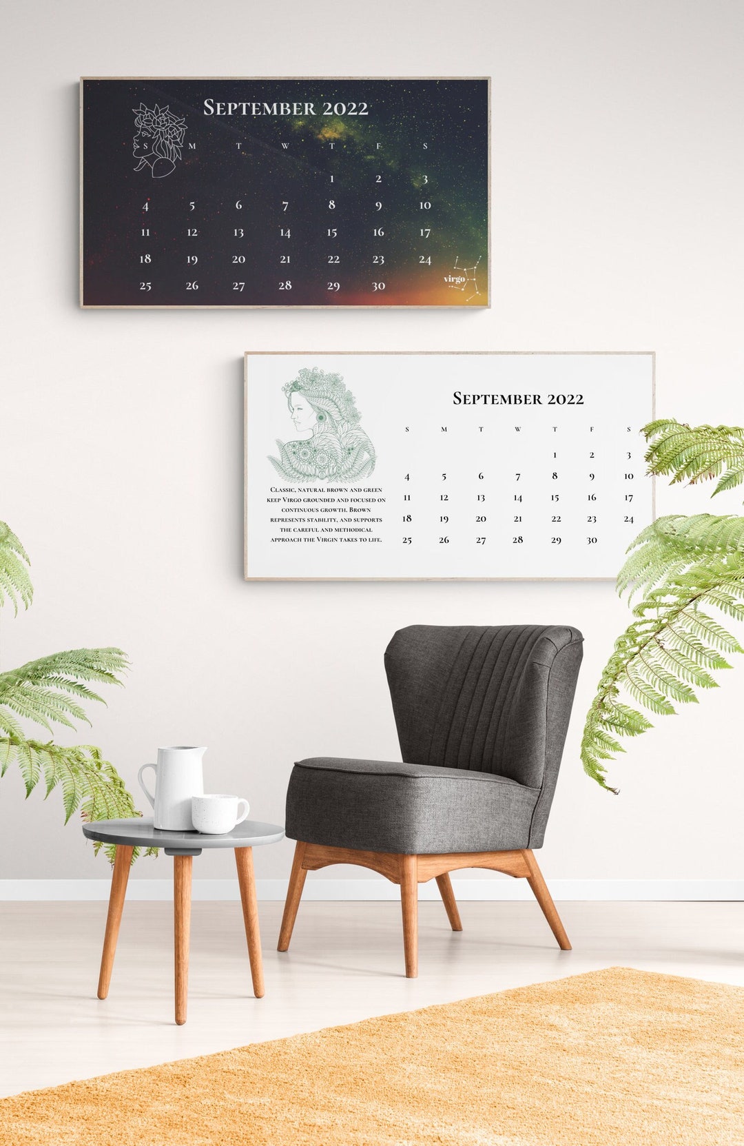 Signs of Zodiac Calendar 2022 Choose Minimal Design or Black Design ...