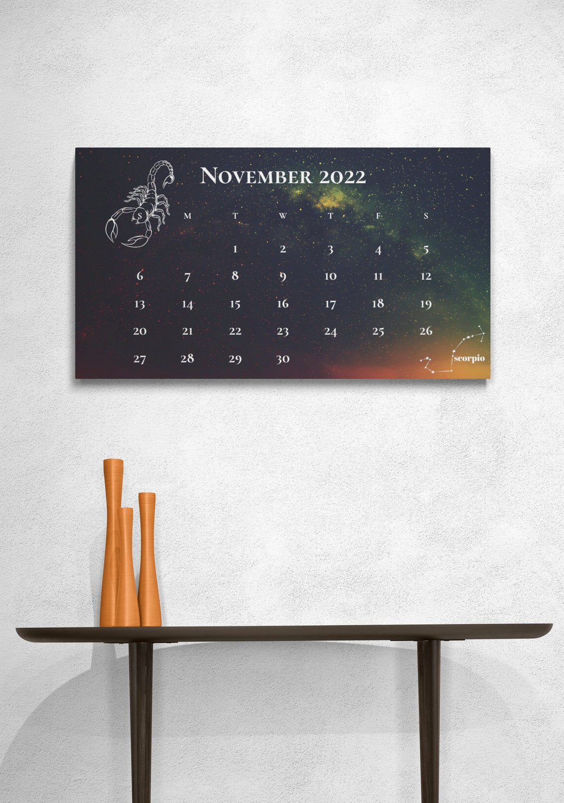 Signs of Zodiac Calendar 2022 Choose Minimal Design or Black - Etsy