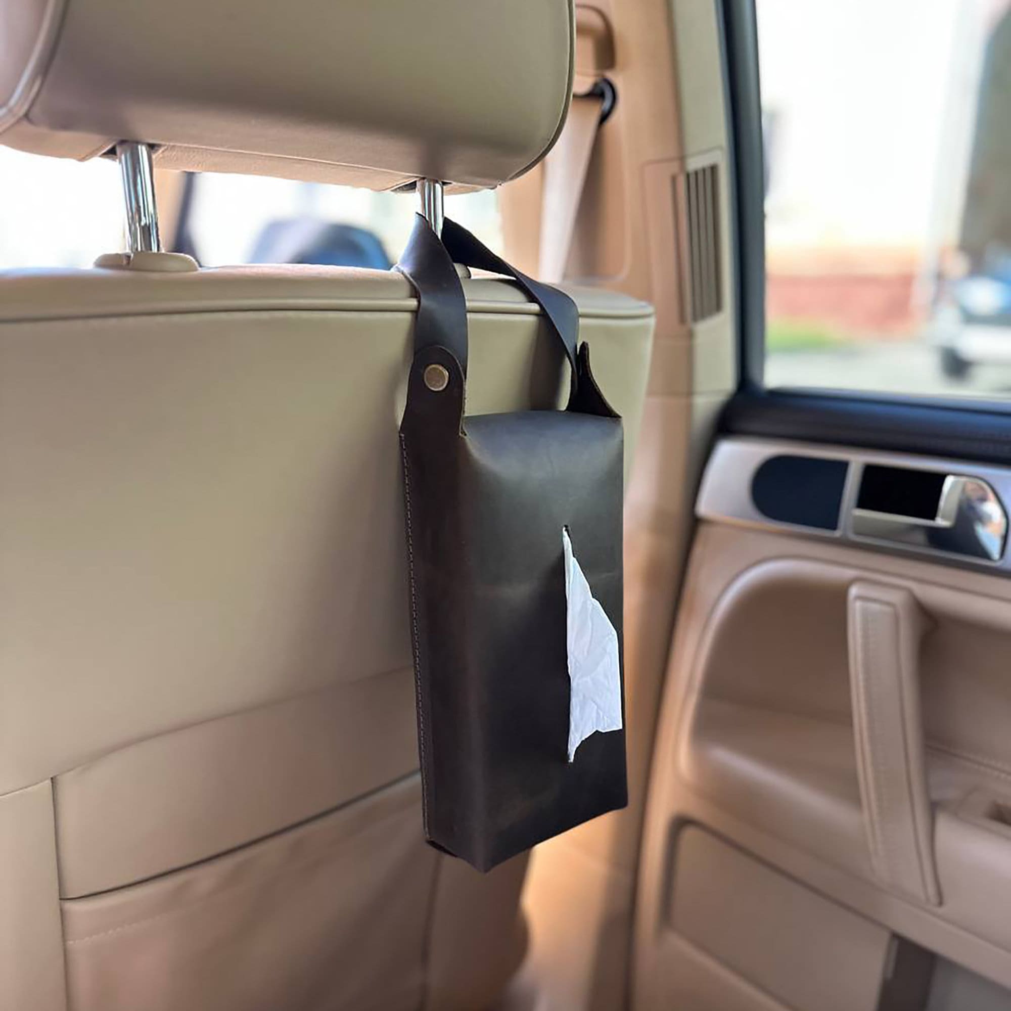 Leather Tissue Box Cover, Tissue Car Holder Detachable Strap, Backseat ...