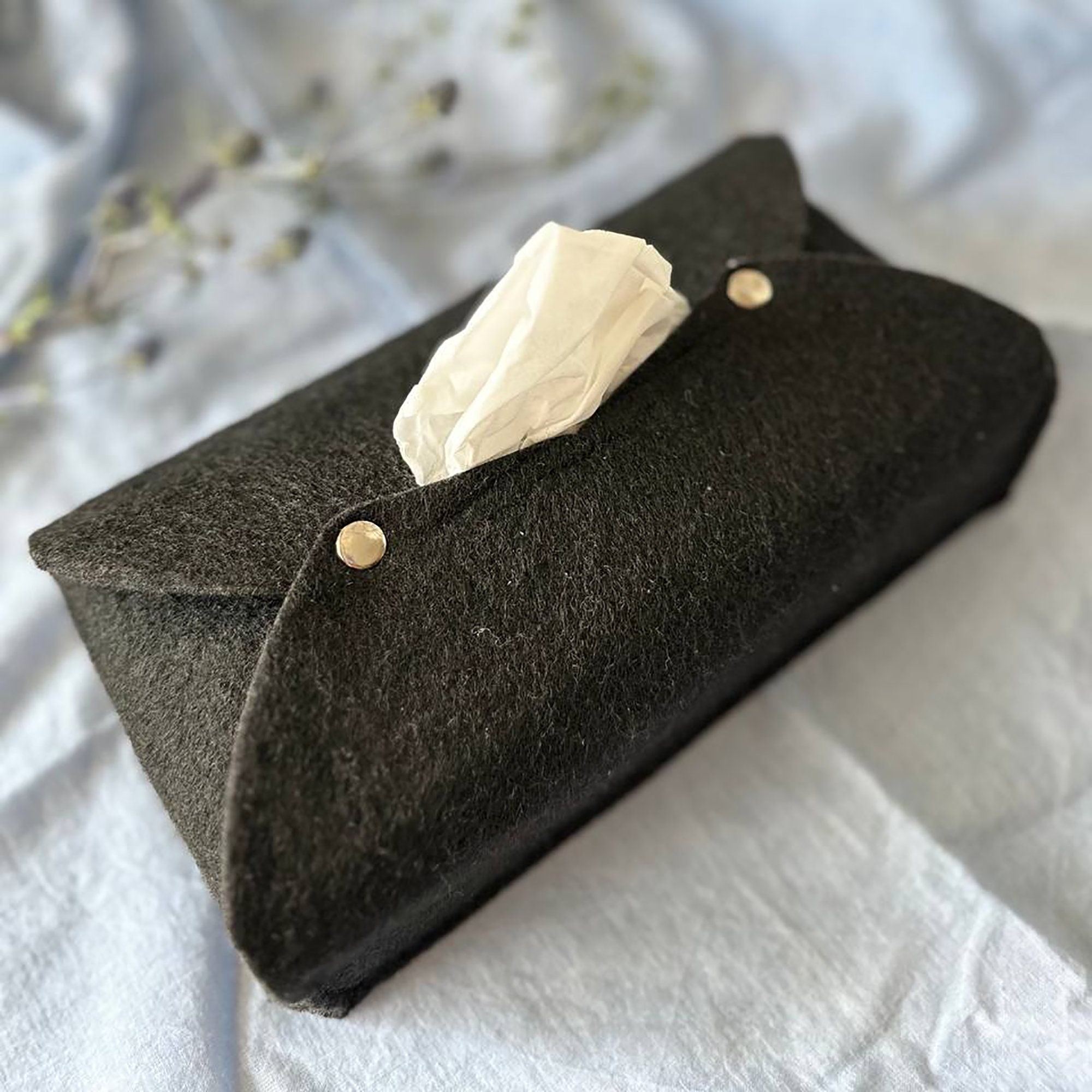 Felt Tissue Box, Wool Felt Tissue Holder, Soft Felt Tissue Case, Napkin ...