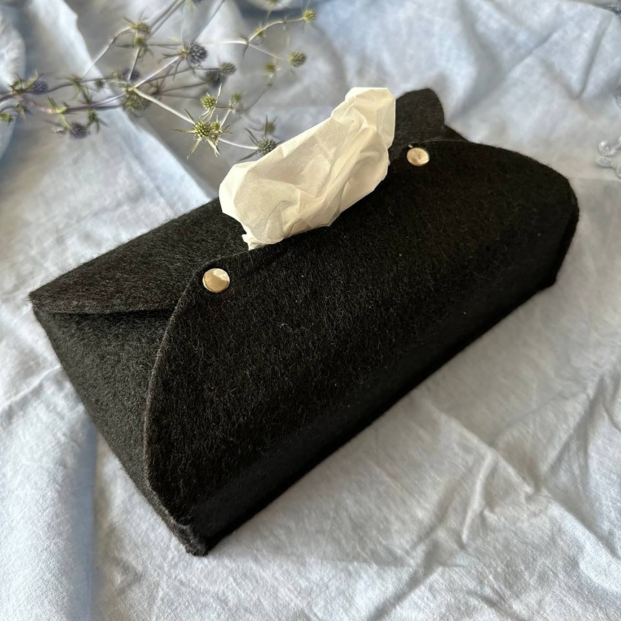 Felt Tissue Box, Wool Felt Tissue Holder, Soft Felt Tissue Case, Napkin ...