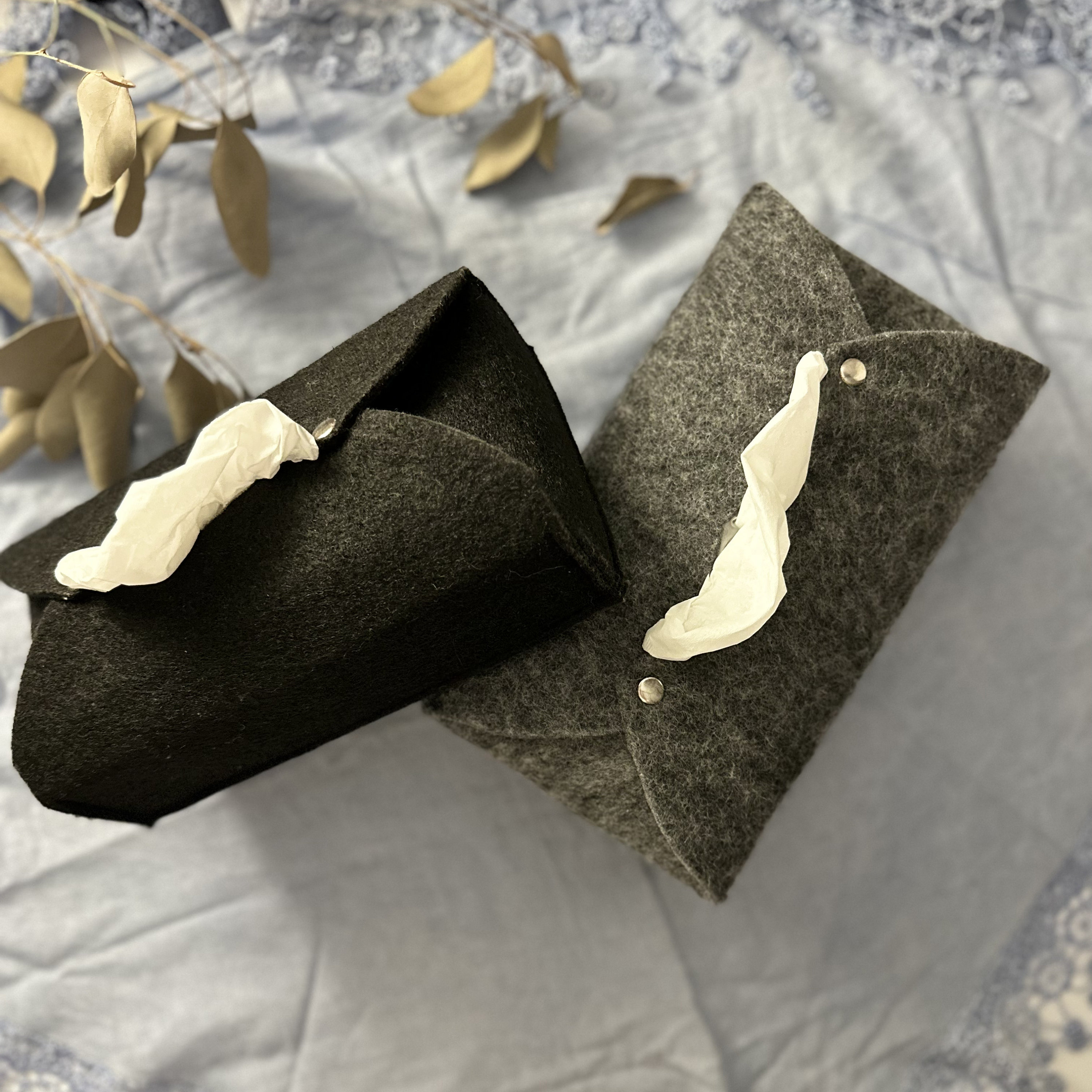 Felt Tissue Box, Wool Felt Tissue Holder, Soft Felt Tissue Case, Napkin ...