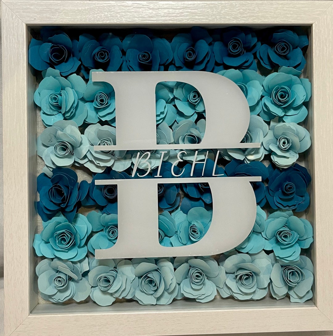 Rolled Paper Flower Custom Shadow Box/custom Phrase/saying/color ...