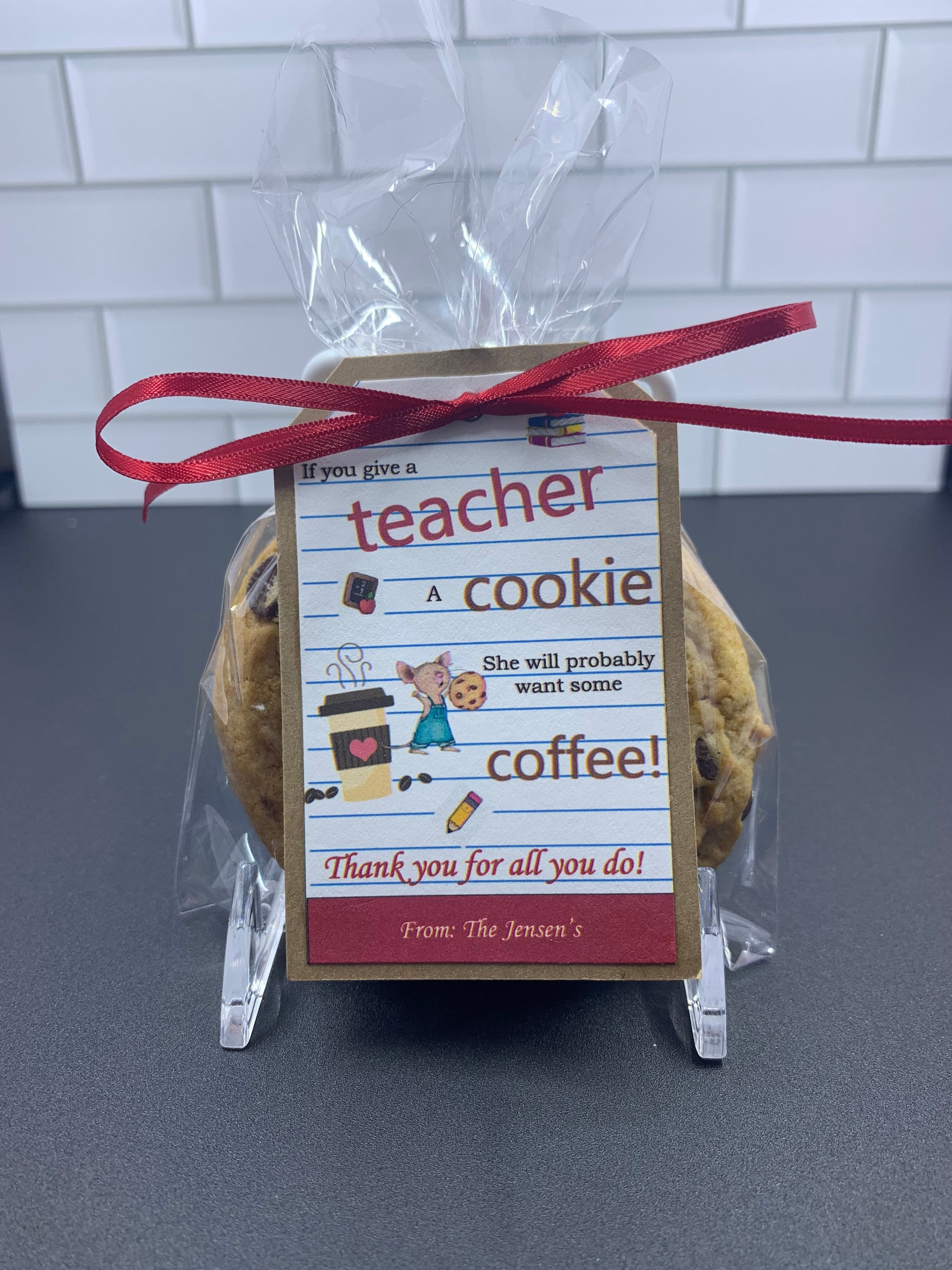 If You Give A Teacher A Cookie Personalized Gift Tag - Etsy
