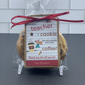 If You Give A Teacher A Cookie Personalized Gift Tag - Etsy