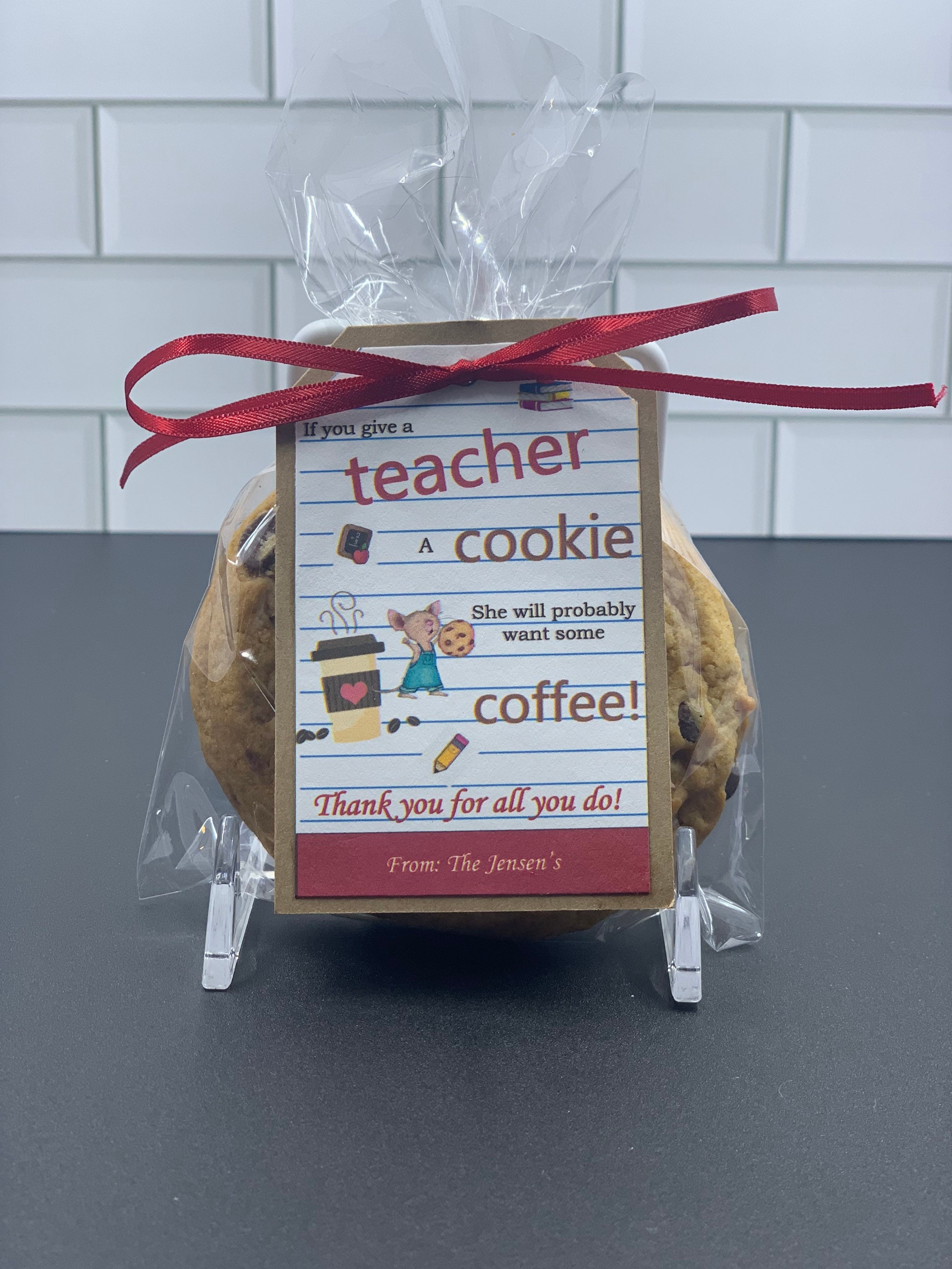 If You Give A Teacher A Cookie Personalized Gift Tag - Etsy