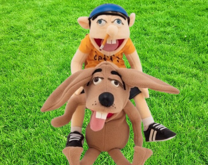 Jeffy Hand Puppet Cartoon Plush Toy Stuffed Doll Soft Figurine SML Kids ...