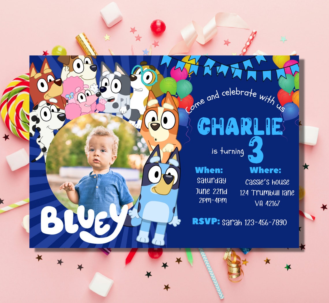 Free Bluey Invitation Templates