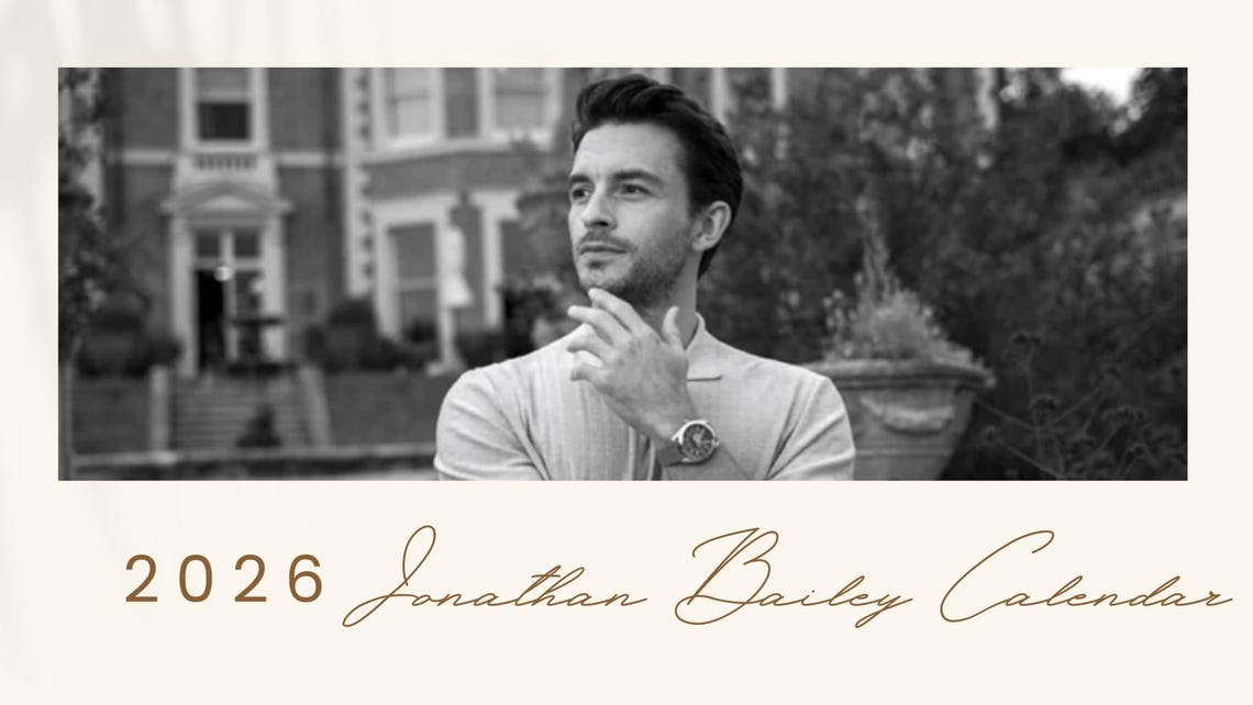 2026 Jonathan Bailey Digital Calendar (PDF) - Etsy