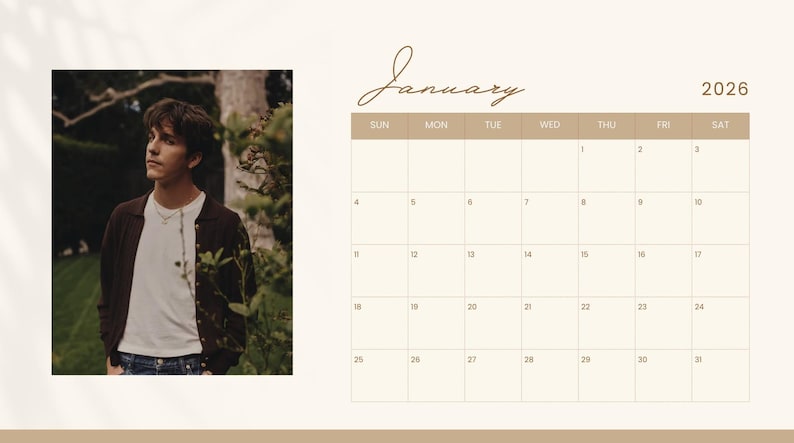2026 Role Model Digital Calendar (PDF) - Etsy
