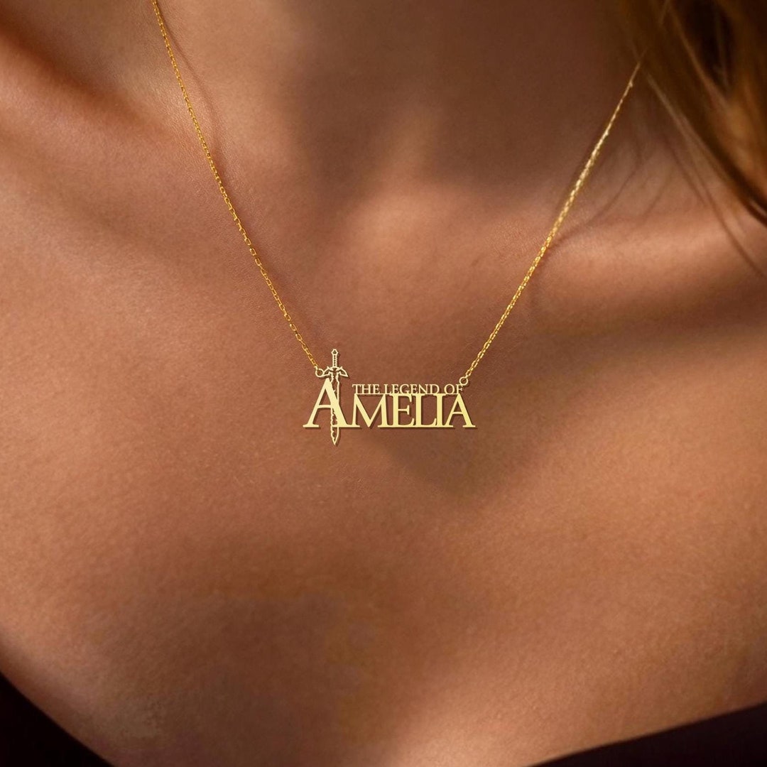 Personalized Legend of Zelda Inspired Necklace - Custom Name Zelda ...