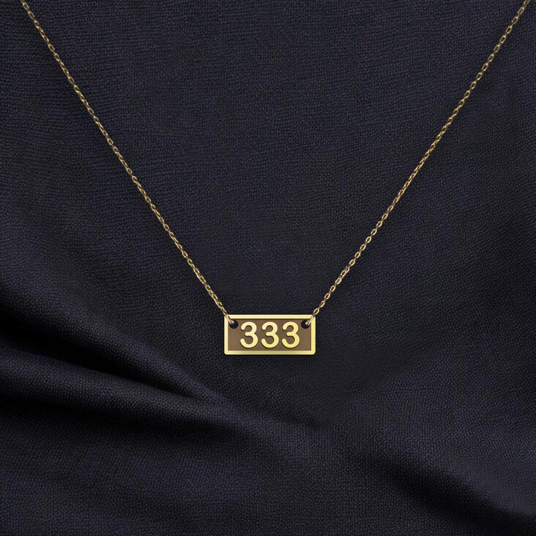 Angel Number Necklace, 333 Necklace Gold Number Pendant, Spiritual ...
