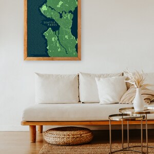 Seattle City Parks Map - Etsy