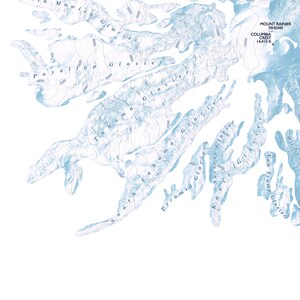 Mount Rainier Glaciers, Topographic Map Print - Etsy