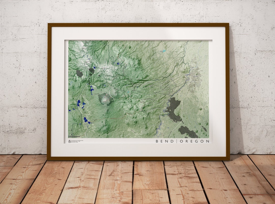 Bend Oregon Topographic Map - Etsy