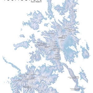 Colorado Fourteeners Map - Etsy