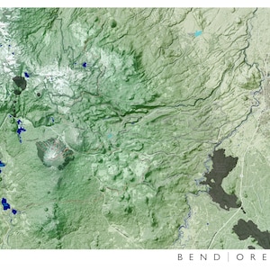 Bend Oregon Topographic Map - Etsy