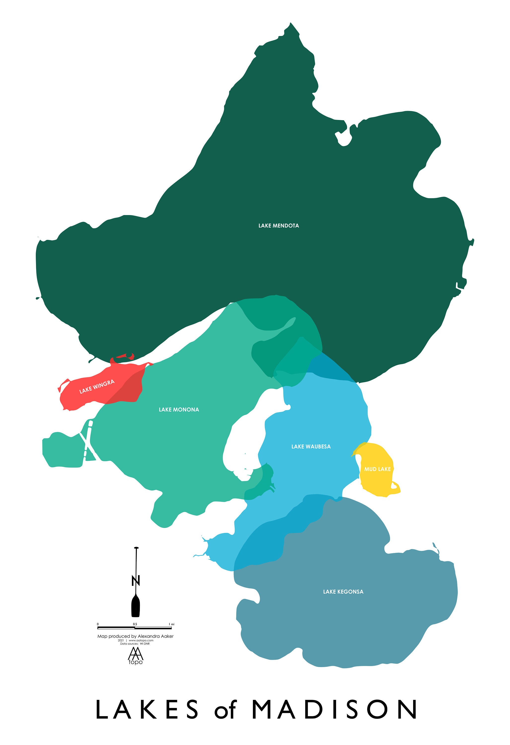 Madison Lakes Map - Etsy