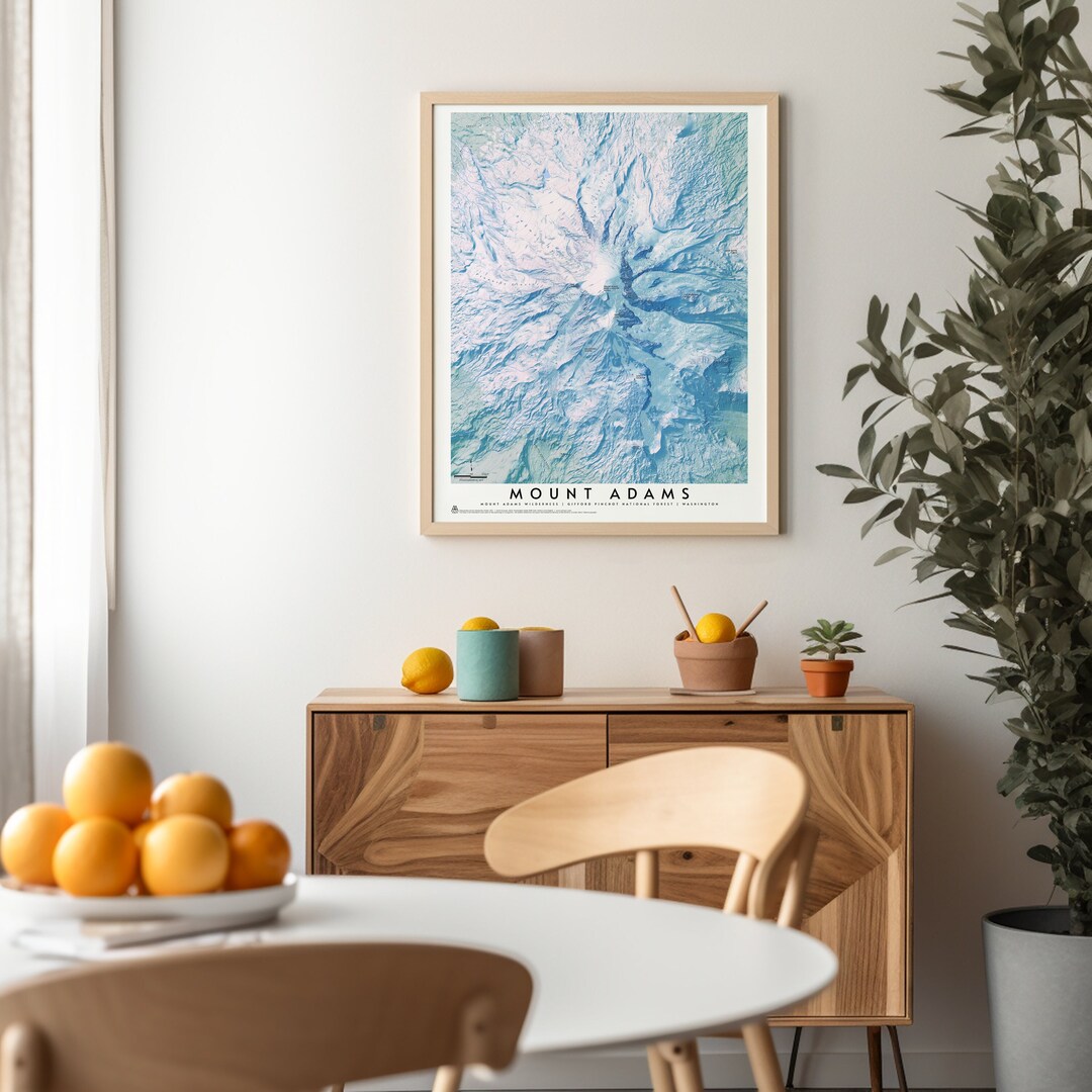 Mount Adams Topographic Map - Etsy
