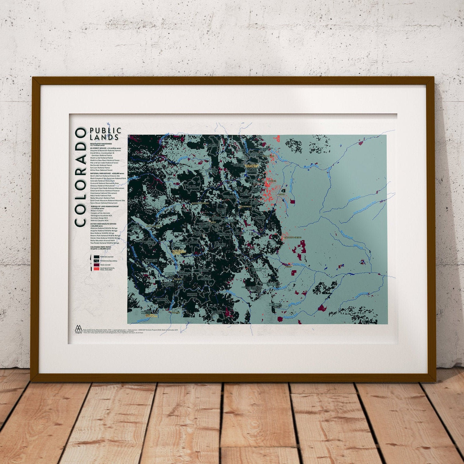 Colorado Public Lands Map - Etsy