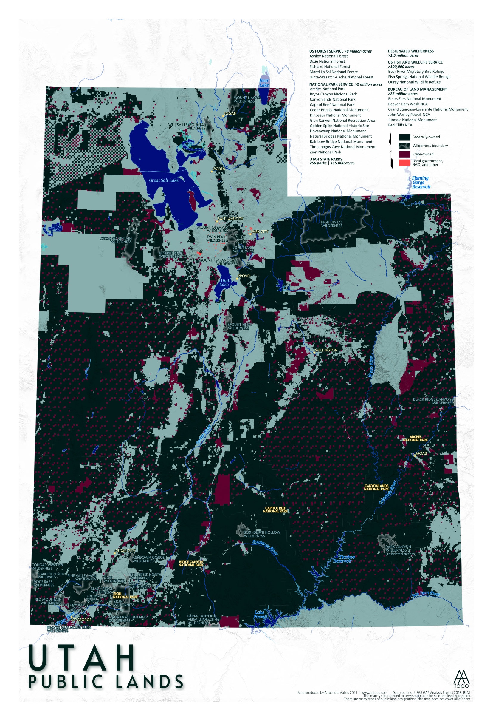 Utah Public Lands Map - Etsy