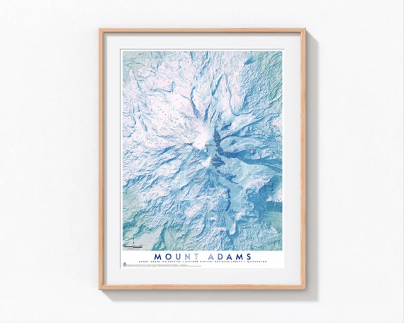 Mount Adams Topographic Map | Etsy