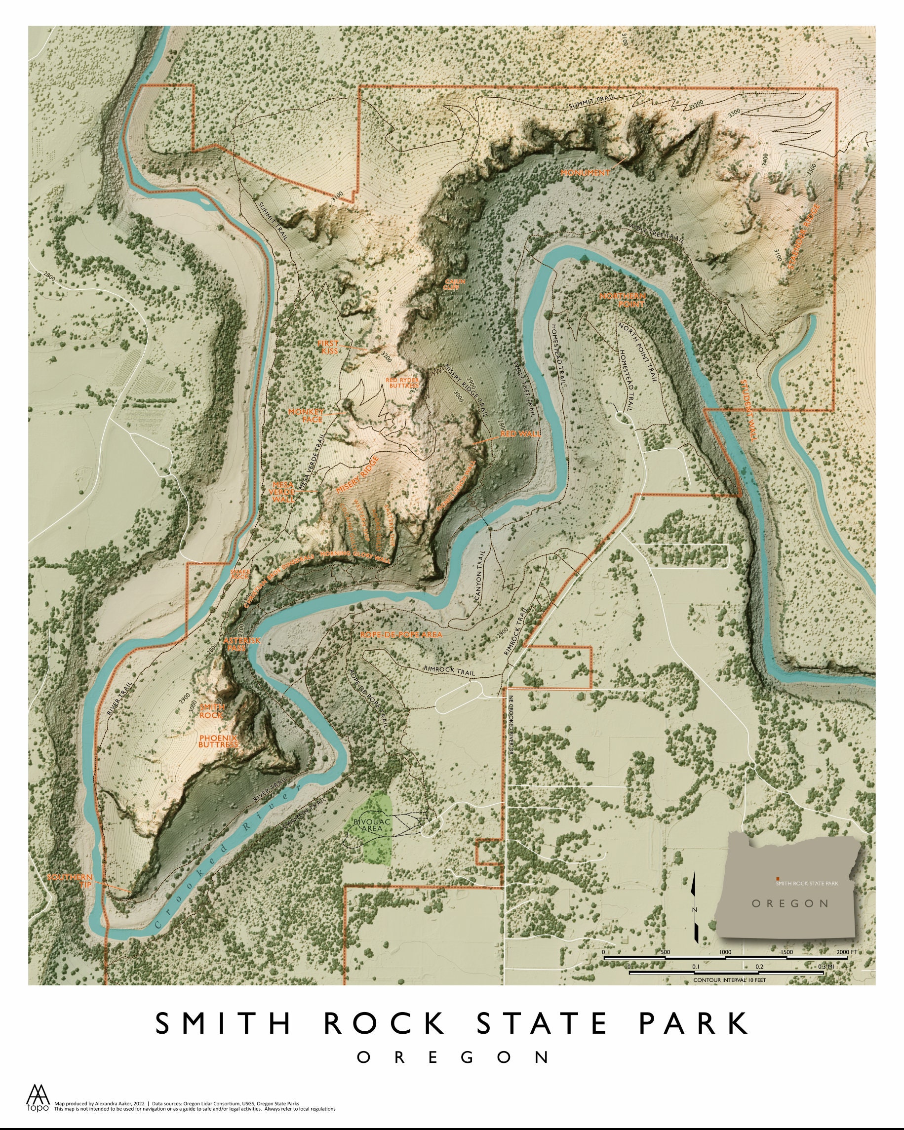 Smith Rock State Park Map