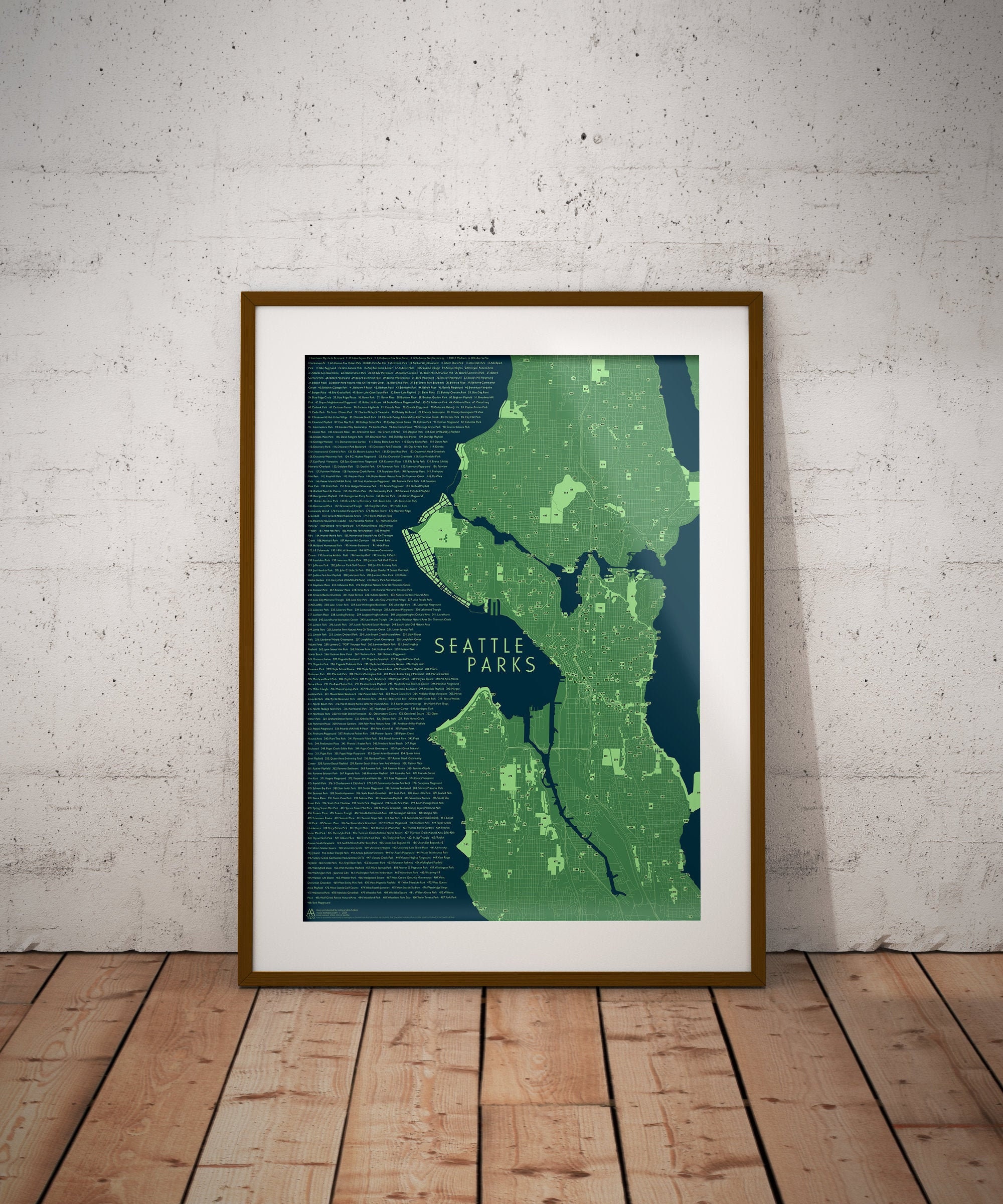 Seattle City Parks Map - Etsy