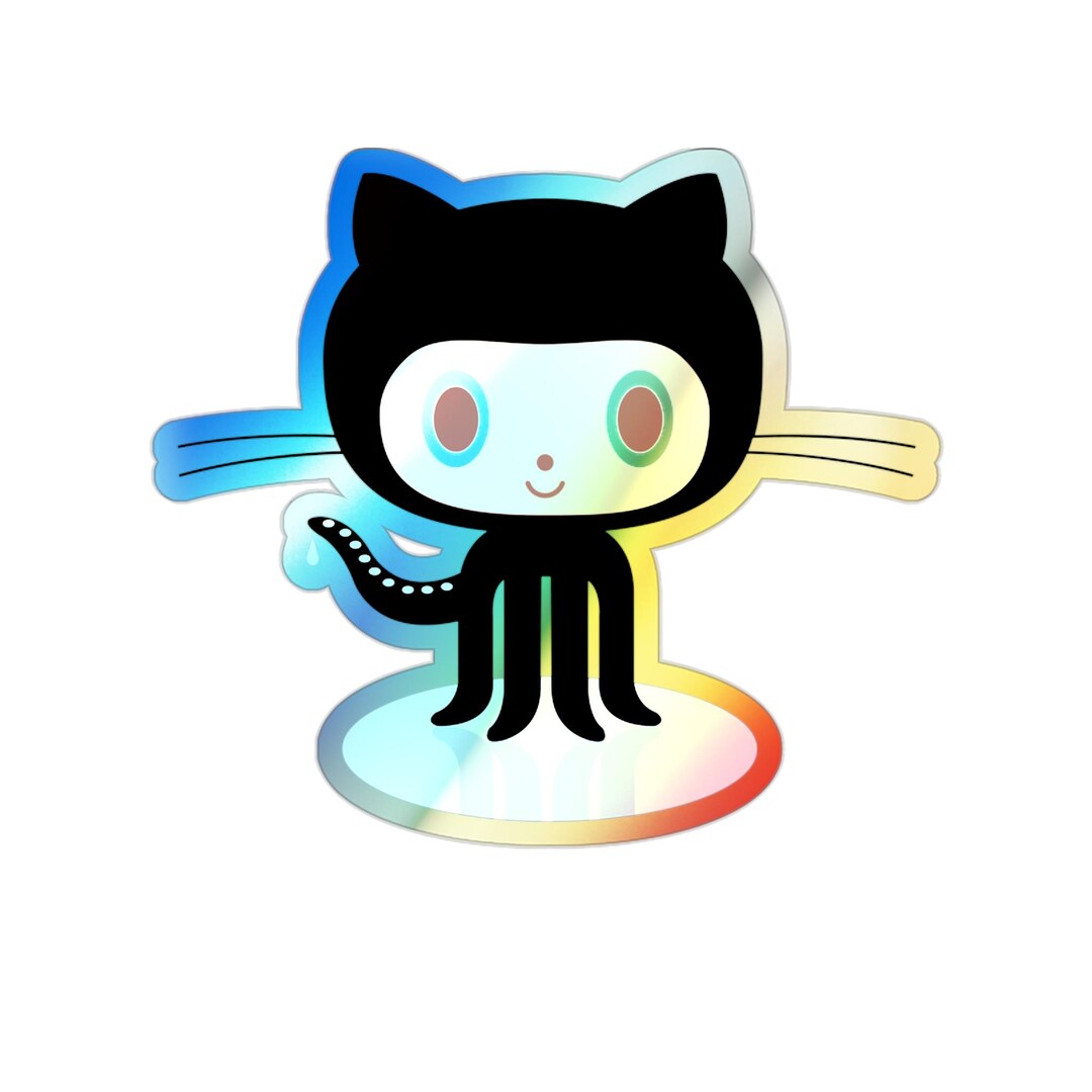 Github Octocat Holographic Die-cut Stickers Developer Laptop Decal Tech Enthusiast Gift - Etsy