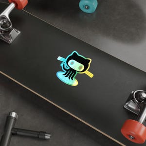 Github Octocat Holographic Die-cut Stickers Developer Laptop Decal Tech ...