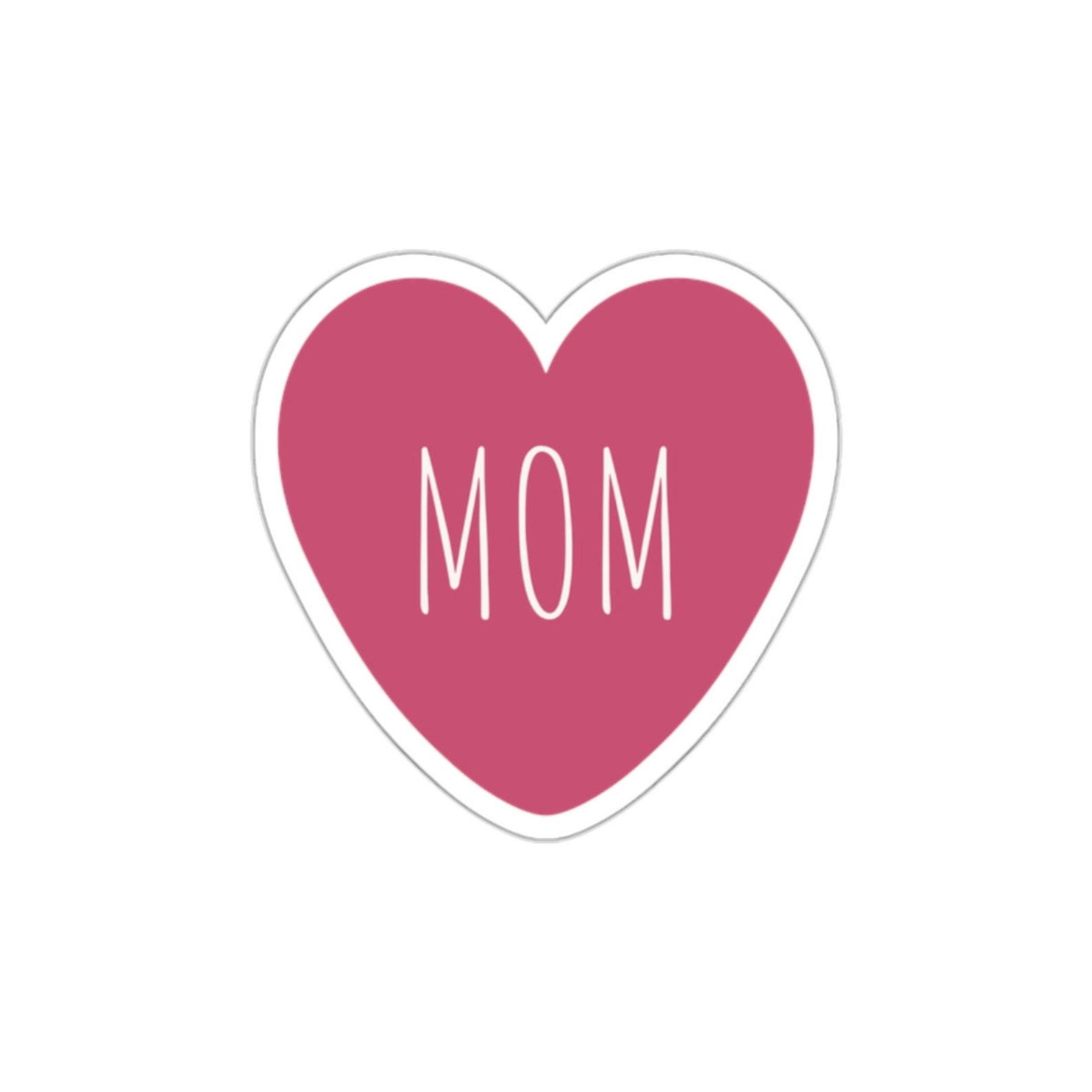 Heart Mom - Die-cut Stickers - Durable Vinyl - Mother's Day Gift - Etsy