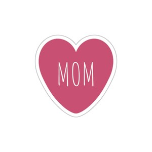 Heart Mom - Die-cut Stickers - Durable Vinyl - Mother's Day Gift - Etsy