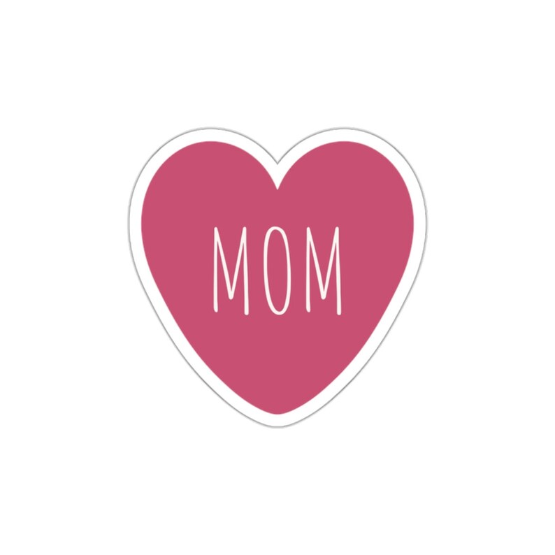Heart Mom - Die-cut Stickers - Durable Vinyl - Mother's Day Gift - Etsy
