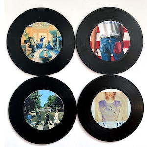 Vinyl Album Cover Coaster Custom Vintage Vinyl Record Coaster Gift for ...