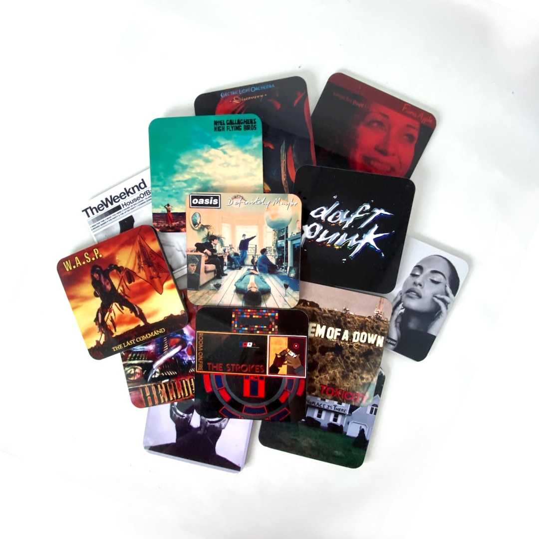 Personalized Album Cover Coaster: Music Lover Gift, Hardboard Cork Back ...